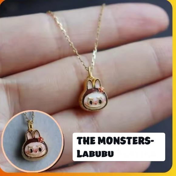 Labubu | Jewelry | Labubu 8k Gold The Monsters Zimomo Inspired Pendant ...